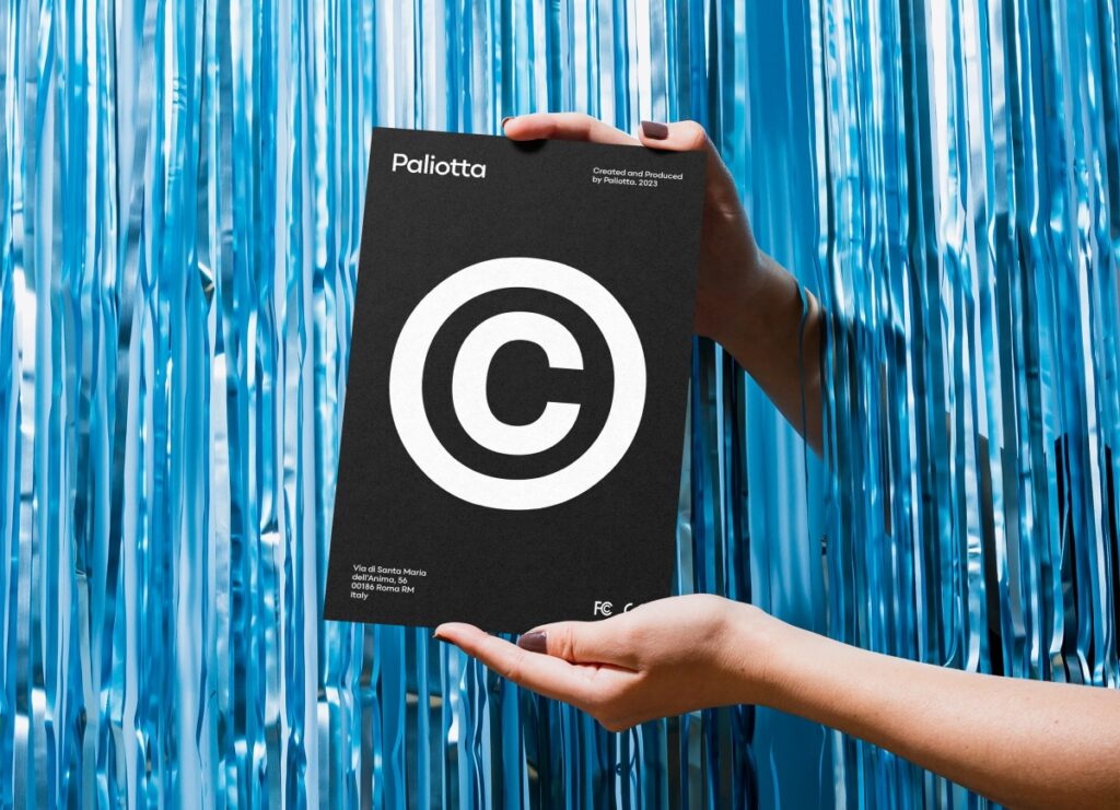 Free Poster on Blue Background Mockup